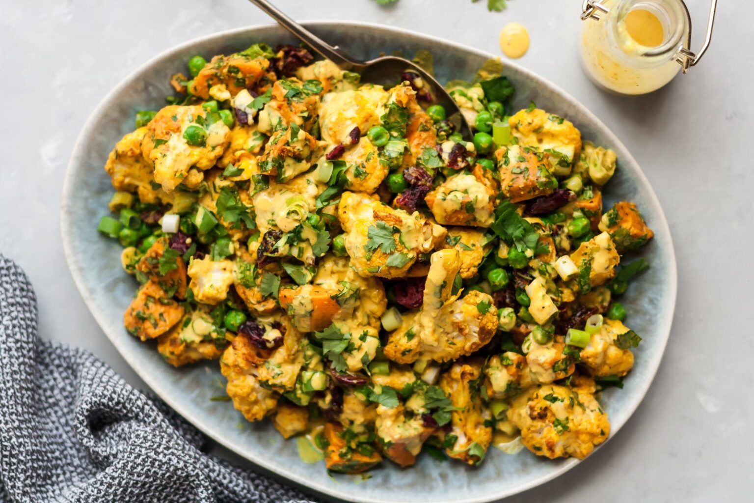 Ensalada De Coliflor Frita Al Curry Y Camote - ☑ Nutrición Saludable