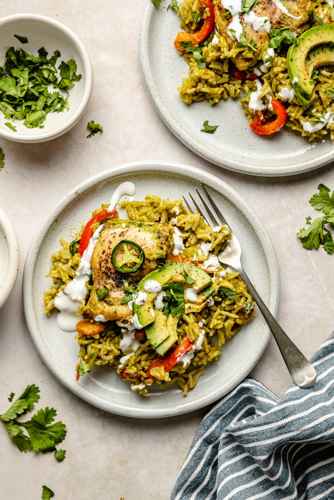 One Pan Green Chicken And Rice (Arroz Con Pollo Verde) - ☑ Nutricion ...